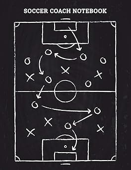 Soccer Coach Notebook: Blackboard With Soccer Game Strategy Playbook ...