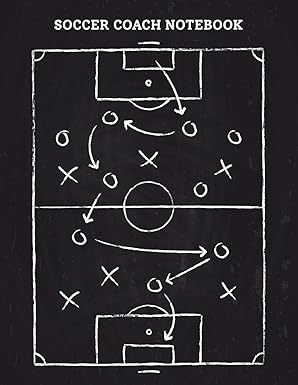 Soccer Coach Notebook: Blackboard With Soccer Game Strategy Playbook ...