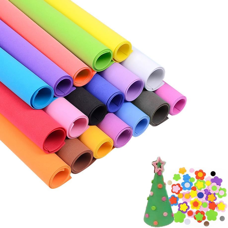 Amazon.com: 18 Colors Eva Foam Sheets Cosplay EVA Foam 1mm Thick 19.68 ...