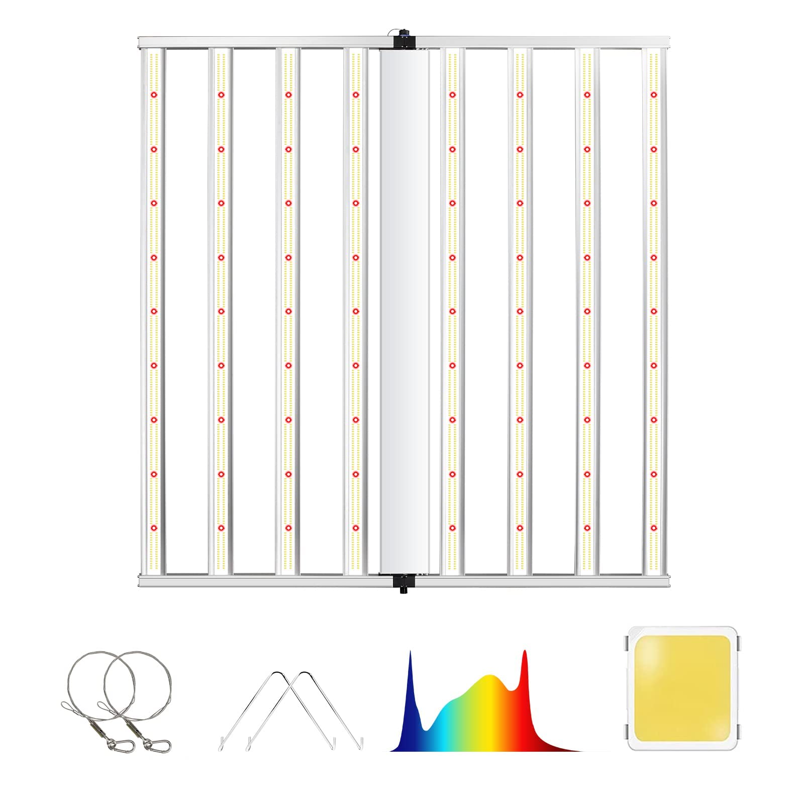 BAYLABS SK720 LED Grow Lights, 720 Watt with 3144pcs Diodes 8 Bars Full ...