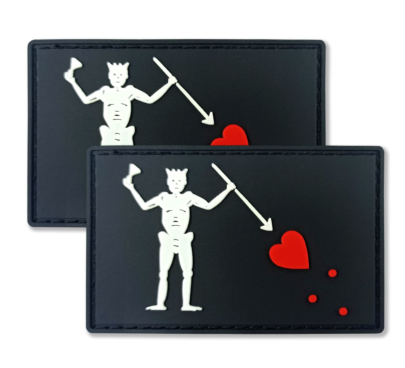 Amazon.com: Newperlite Pirate Blackbeard Flag Patch Pirate Edward Teach ...