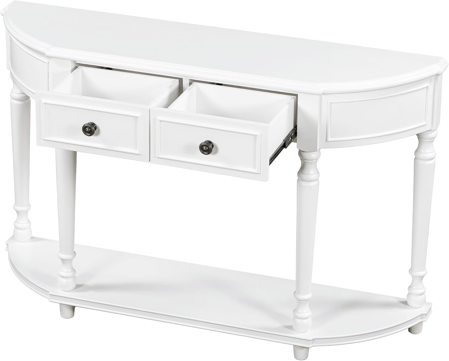 Amazon.com: LUMISOL Retro Half Moon Console Table with 2 Top Drawers ...