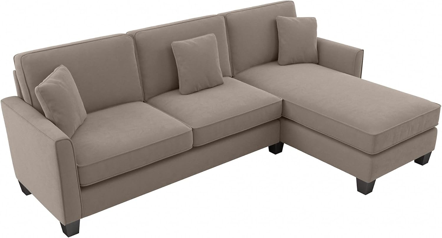 Amazon.com: Bush Furniture Flare Sectional Couch with Reversible Chaise ...