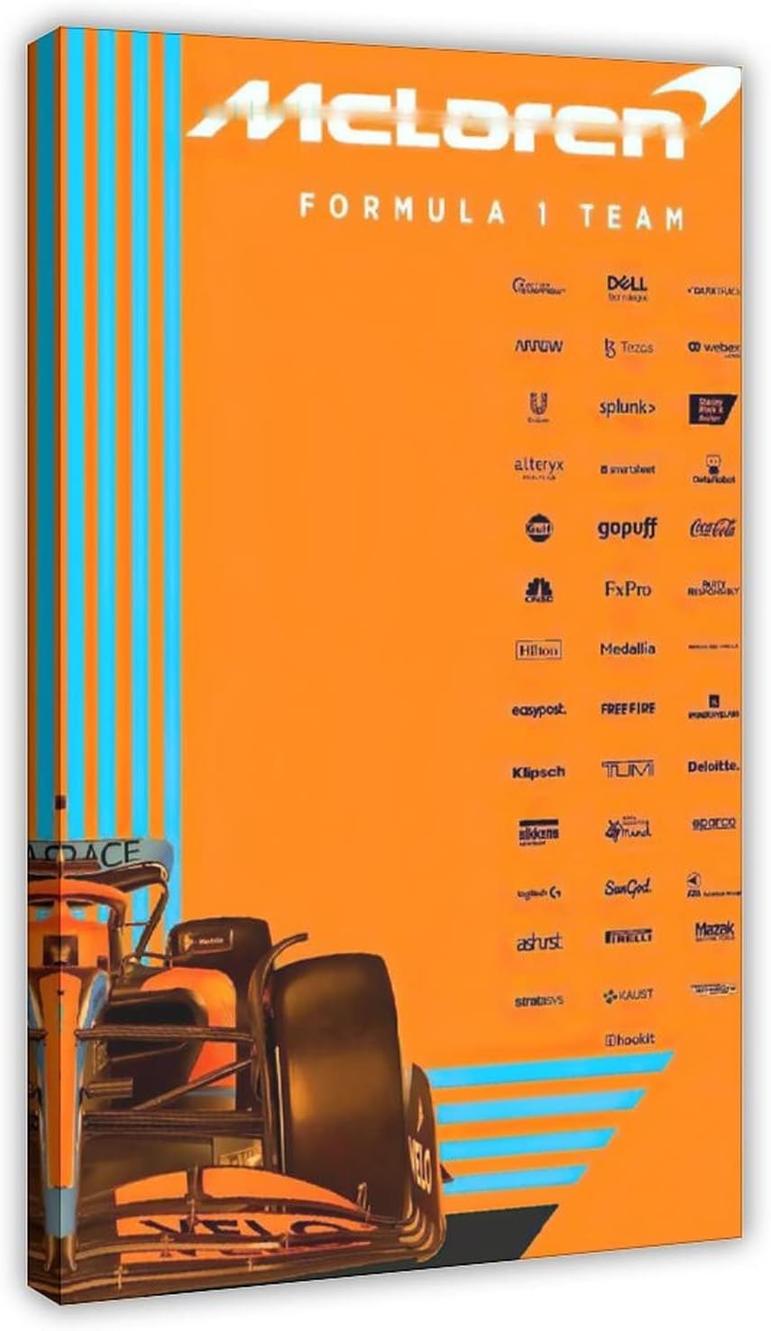 Amazon.com: ERWYN Mclaren poster Formular One Poster F1 Walls Canvas ...