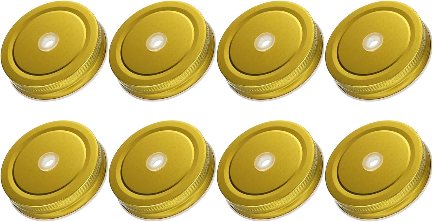 Amazon.com: uxcell 8Pcs Mason Jar Canning Cap, 70mm/2.8" Regular Mouth ...