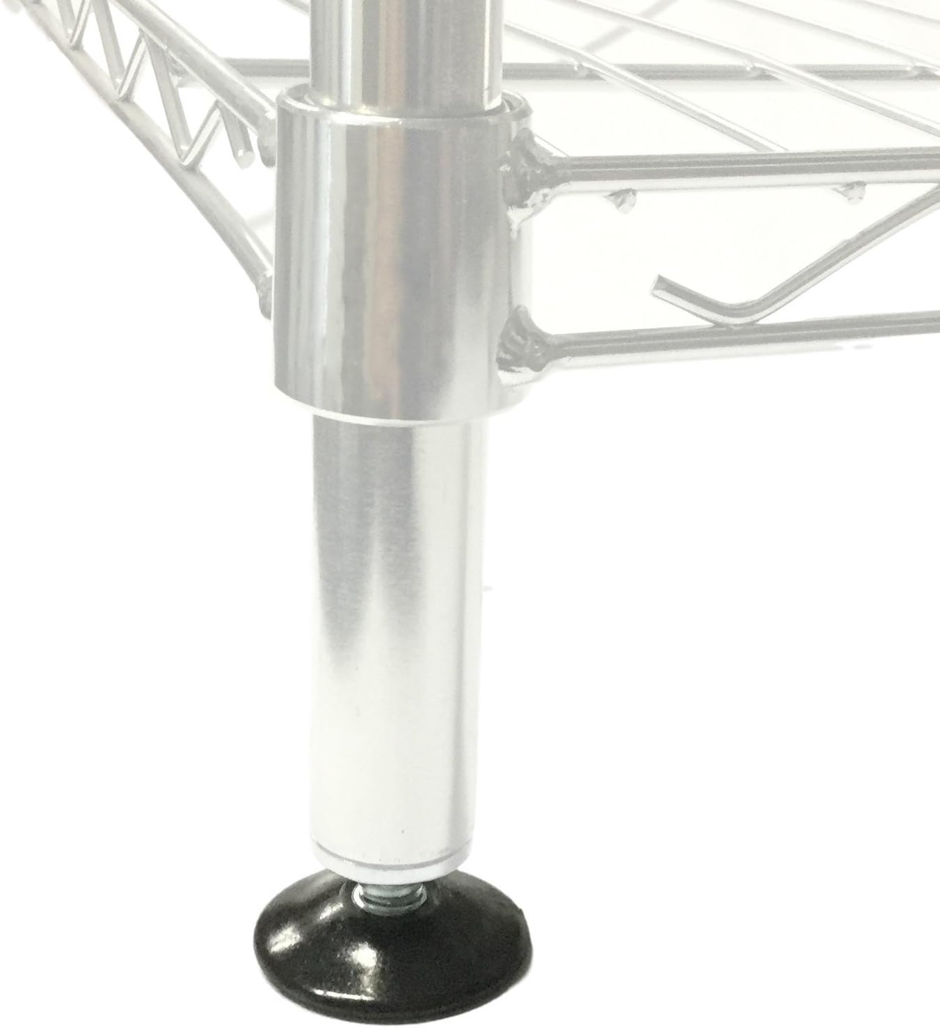Amazon.com: Metal Wire Shelf Post Feet Levelers Slotted Wide Bottom ...