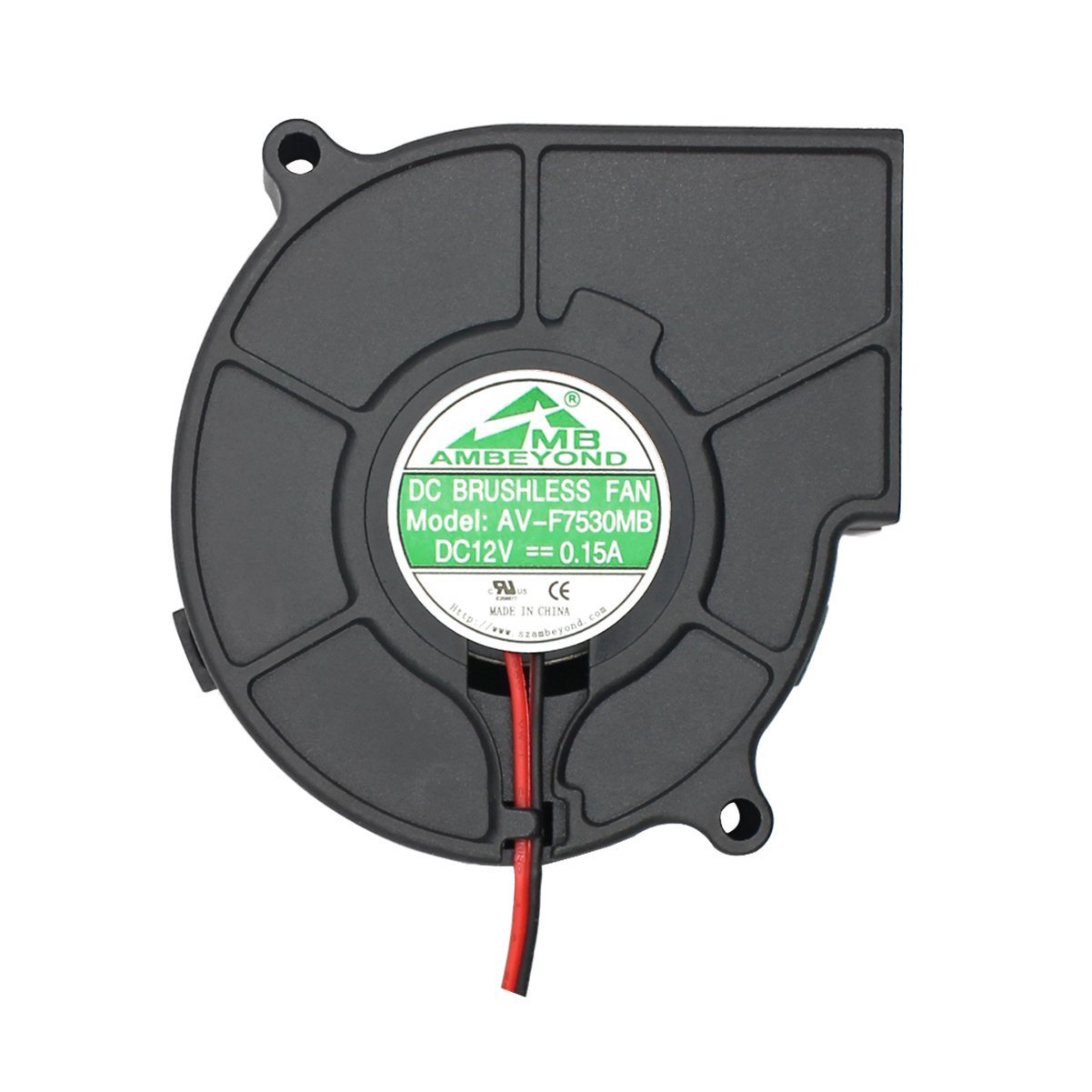 Amazon.com: 75mm x 30mm 7530 DC 12V Cooling Blower Fan, Dual Ball ...