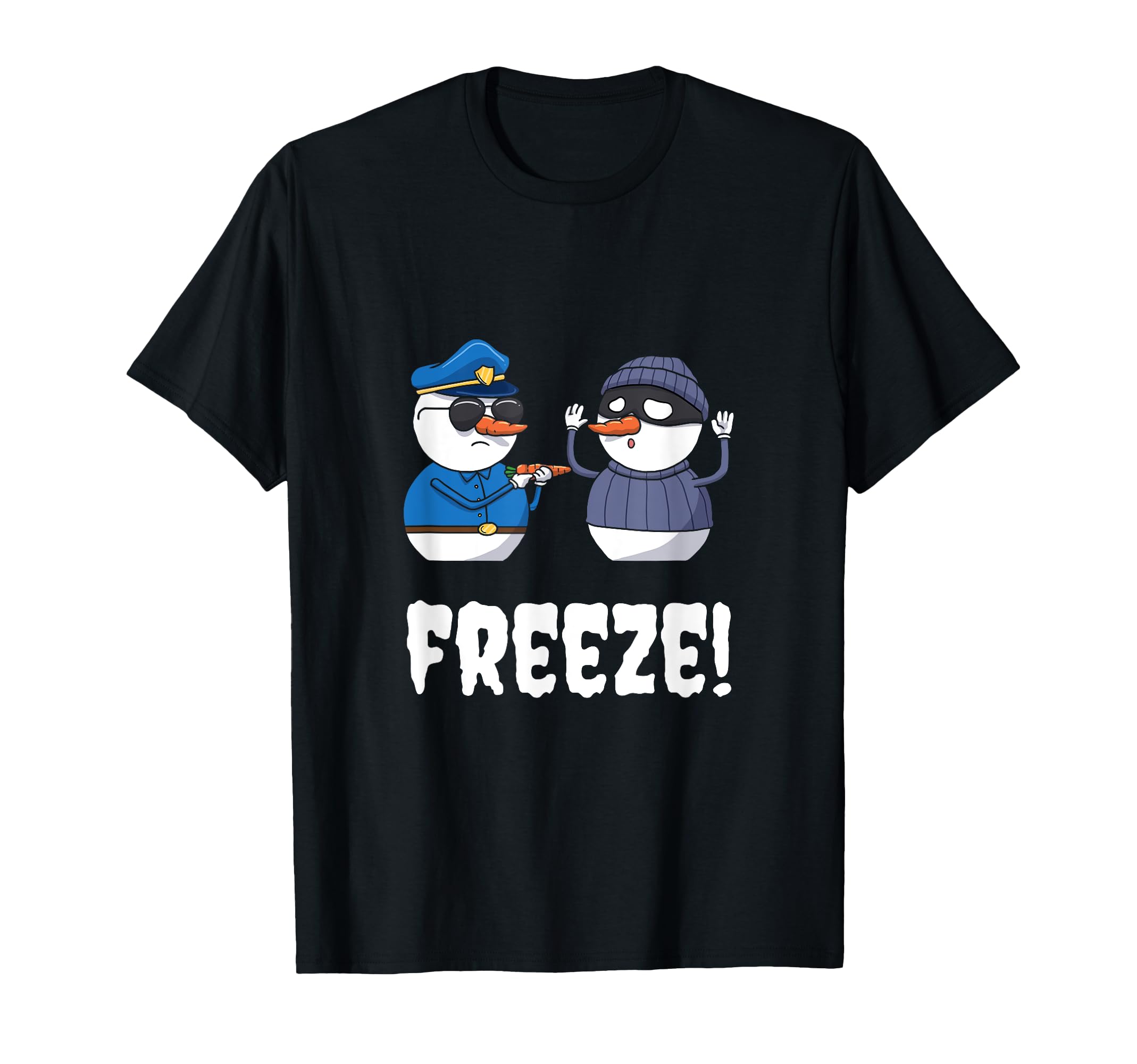 Amazon.com: Funny Police Officer Freeze Snowman Policeman Christmas ...