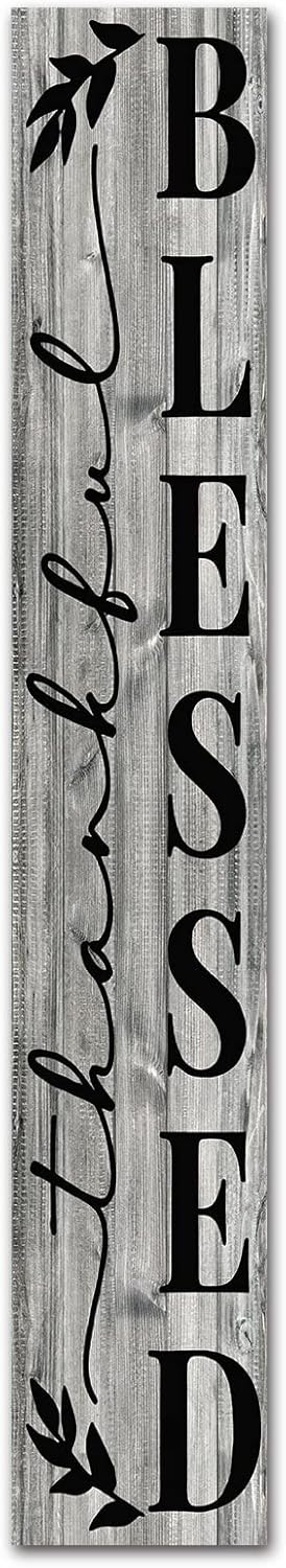Amazon.com: Isaric Bless Vertical Sign,Vertical Wooden Thankful Blessed ...