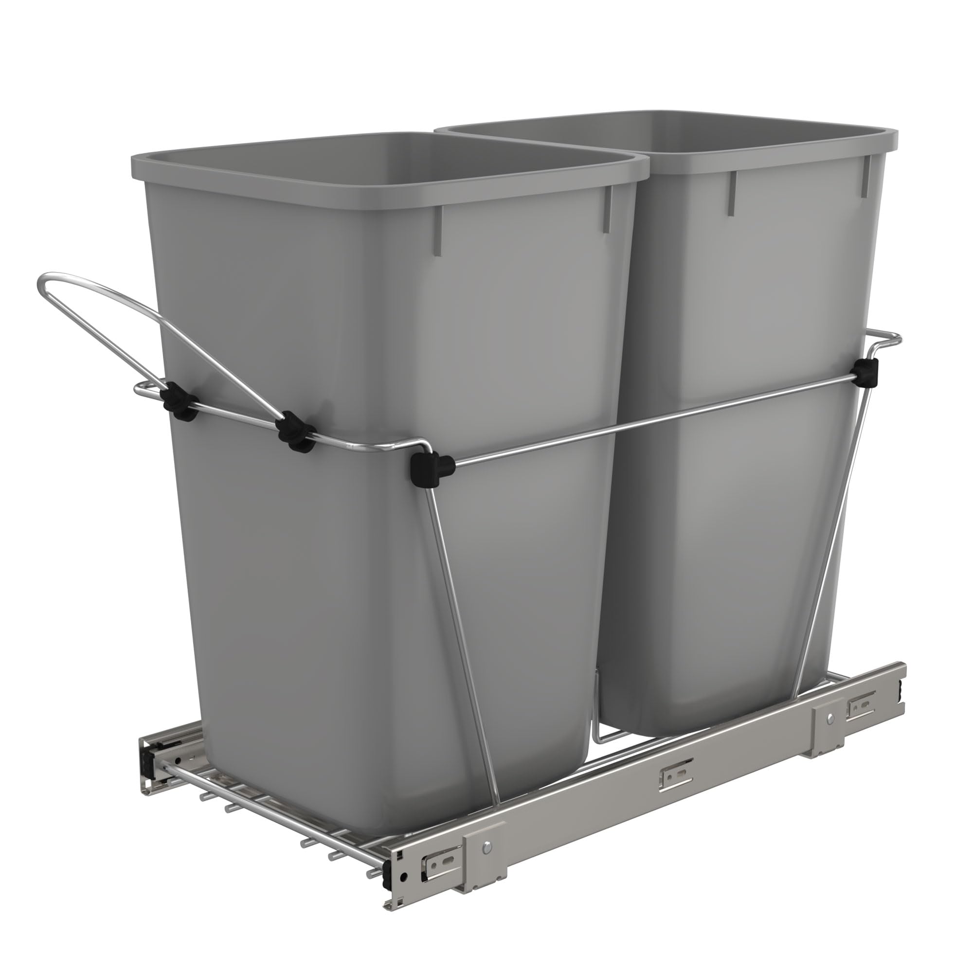 Pull Out Trash Can 15 Inch Cabinet Swing Out Waste Bin For Hinged Door