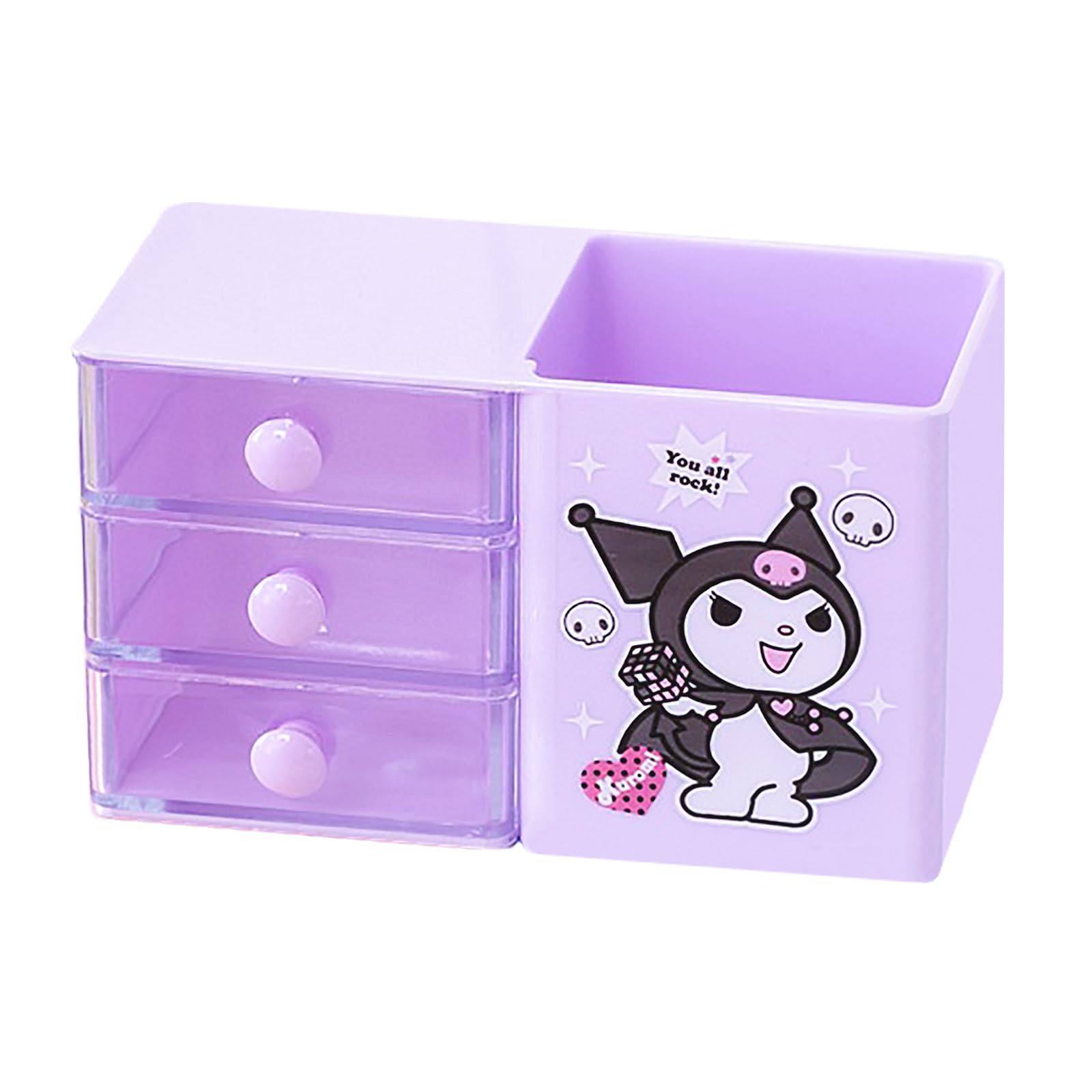 Amazon.com: Kawaii Pen Holder Drawer Storage Box Office Desktop Office ...