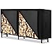 Amazon.com : AMAGABELI GARDEN & HOME 8ft Firewood Rack Outdoor Heavy ...