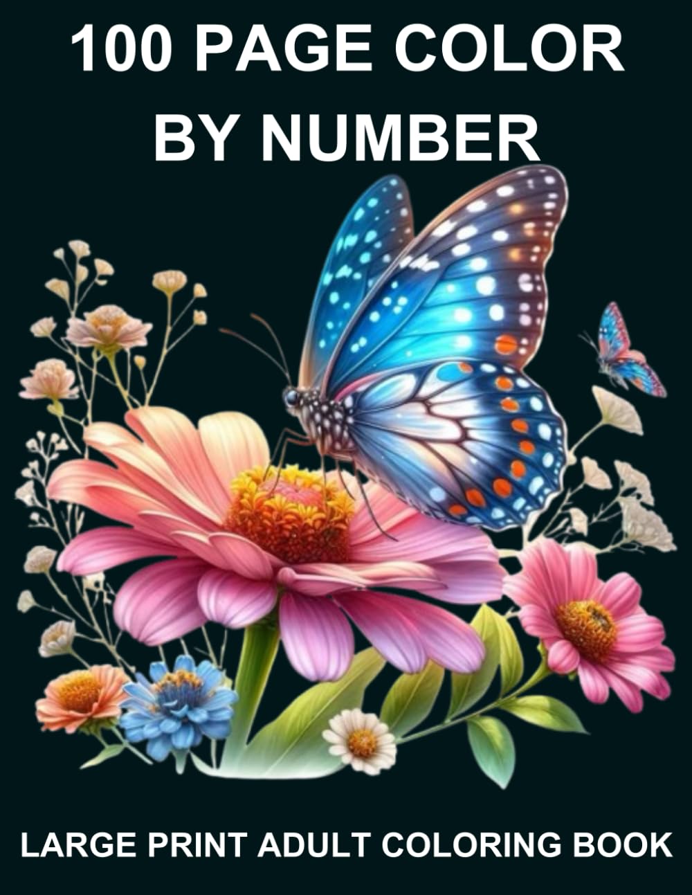 Amazon.com: 100 Page Color By Number Large Print Adult Coloring Book ...