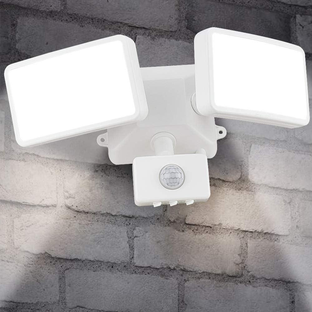 20W Security Lights Outdoor Motion Sensor, 1600LM LED Floodlight with ...
