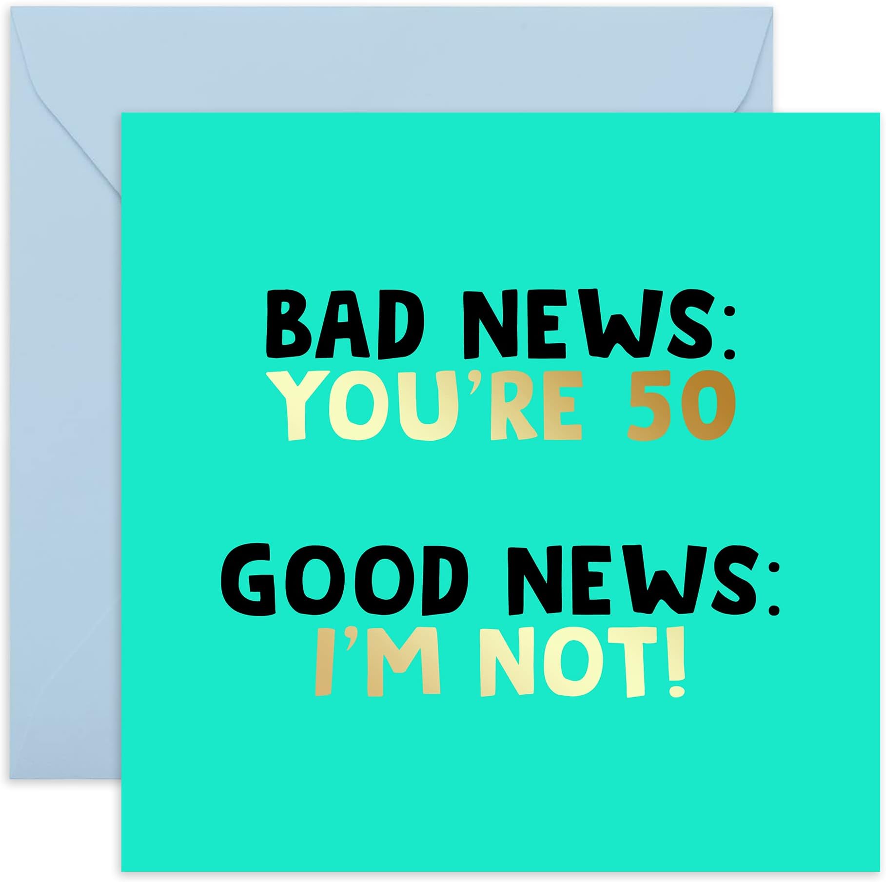 Amazon.com : Funny 50th Birthday Card, Humorous 50 Years Old Birthday ...