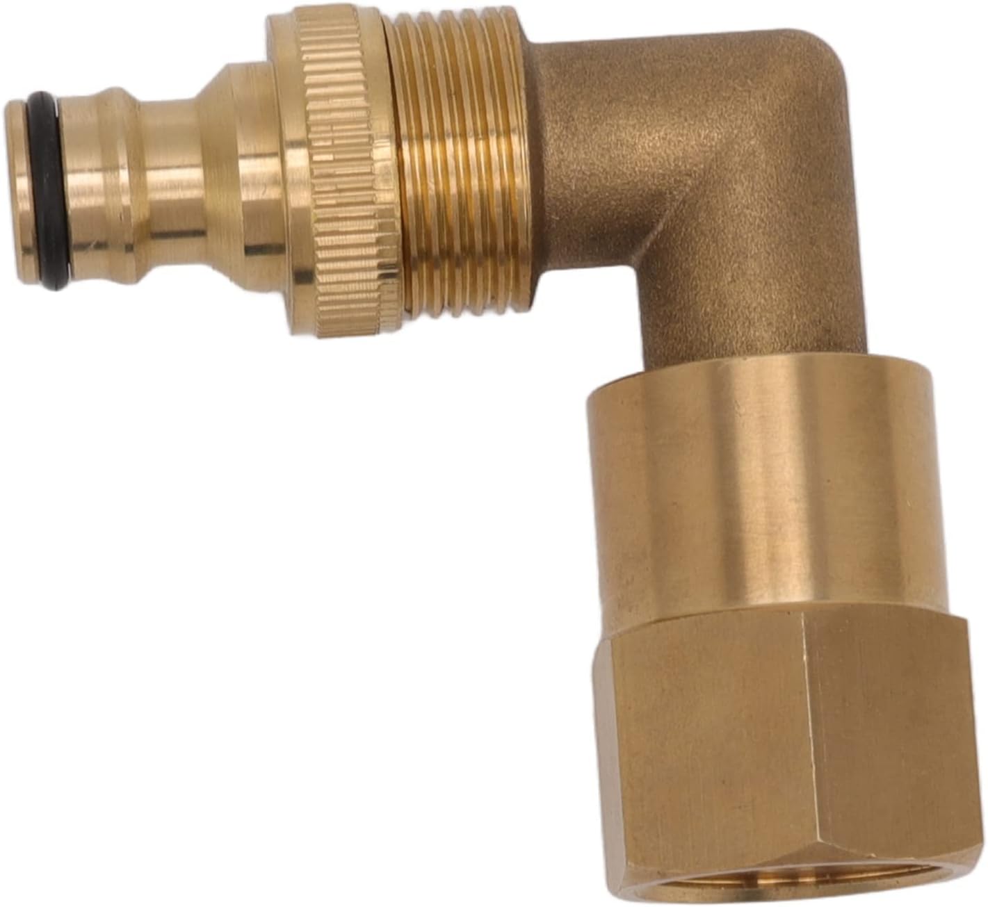Amazon.com: Brass Garden Hose Adapter 90 Degree Elbow Fitting Leakproof ...