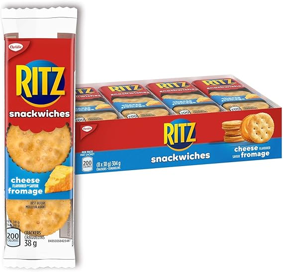 Ritz Snackwich Crackers, Cheese Flavour, 8 Individually Wrapped Packs ...