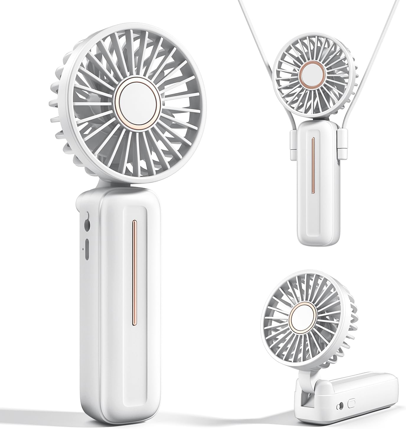 Amazon.com: Foldable Portable Fan with LED Display, 3000mAh Battery ...