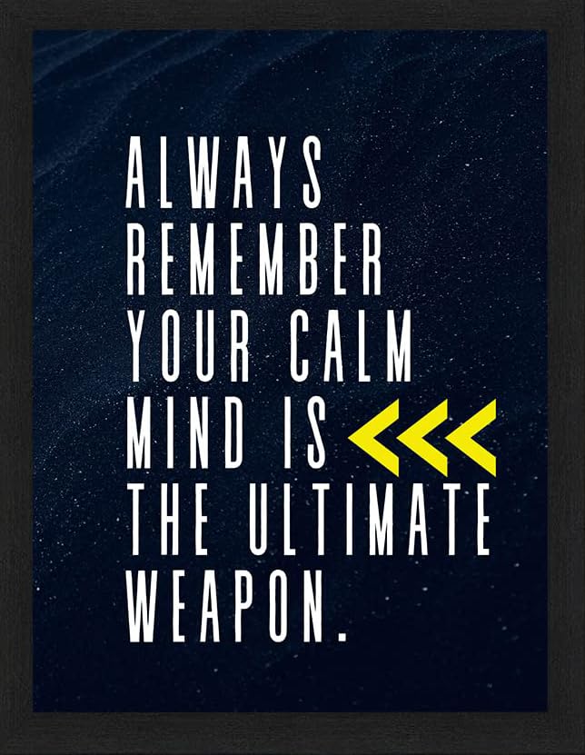 Interio Crafts Calm Mind Student Quotes Frame - Focus Motivational ...