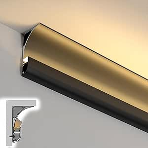 Amazon.com: Led Crown Molding Corner Ceiling Lighting Trim, Aluminum ...
