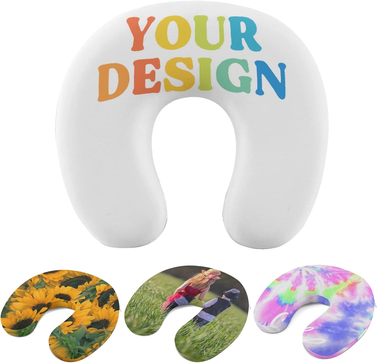 Amazon.com: GUANGSHACORA Custom U-Shaped Pillow, Add Your Design ...