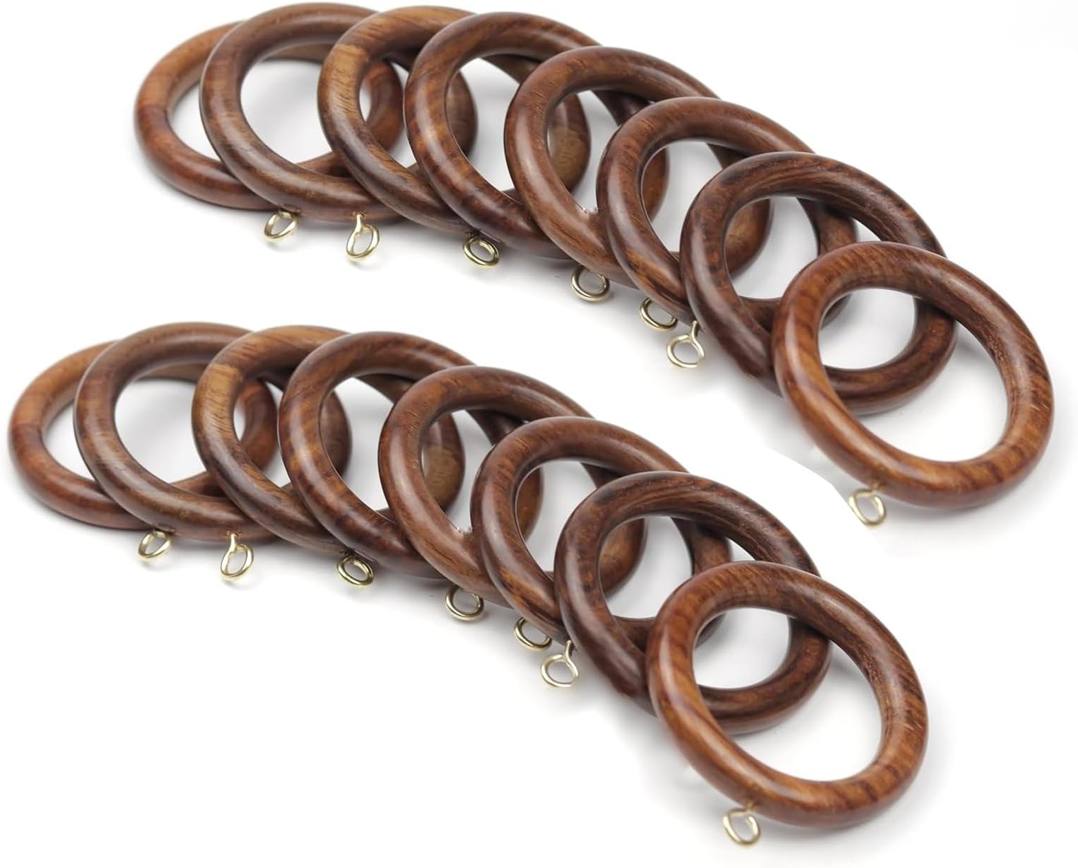 Amazon.com: Handmade Wood Drapery Rod Rings, Wooden Curtain Rings for ...