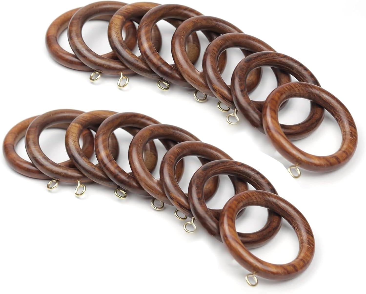 Amazon.com: Handmade Wood Drapery Rod Rings, Wooden Curtain Rings for ...