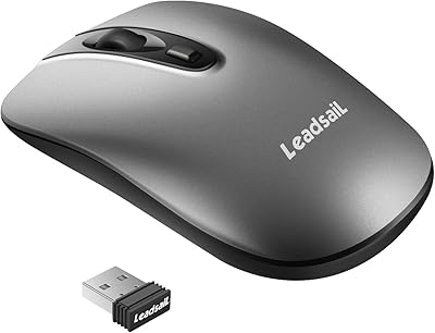 Rechargeable Wireless Mini LED Mouse, Slim Silent Cordless Design ...