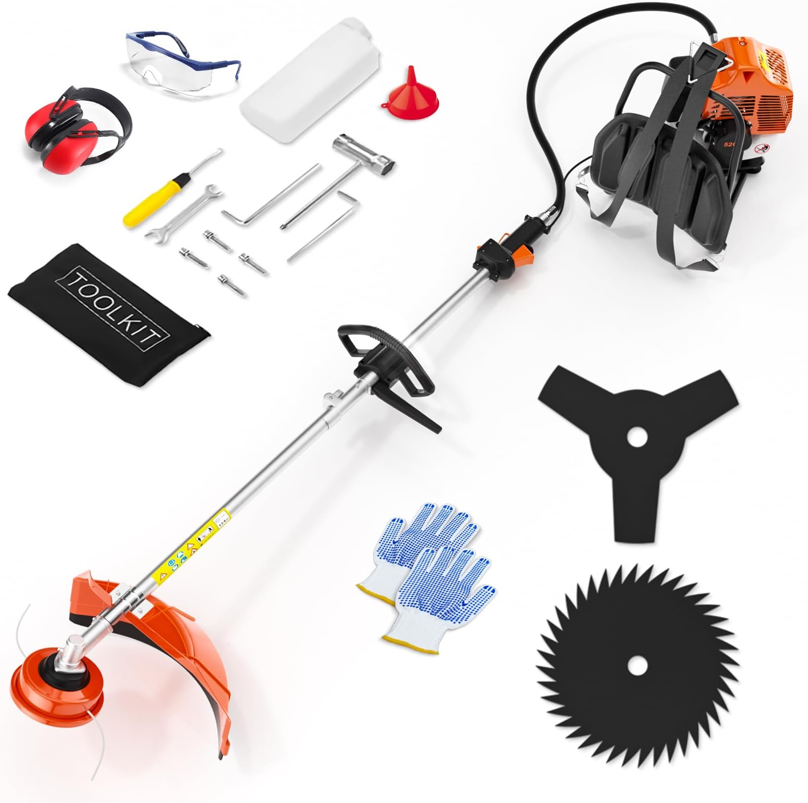 Amazon.com : 52cc 3 in 1 Weed Eater Gas Powered,2-Stroke Gas Brush ...