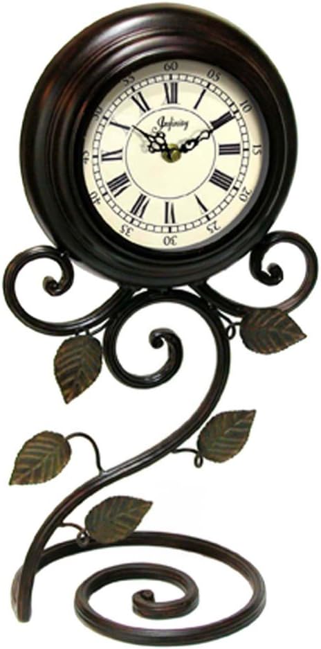 Amazon.com: Infinity Instruments Iron Perennial Table Clock : Home ...