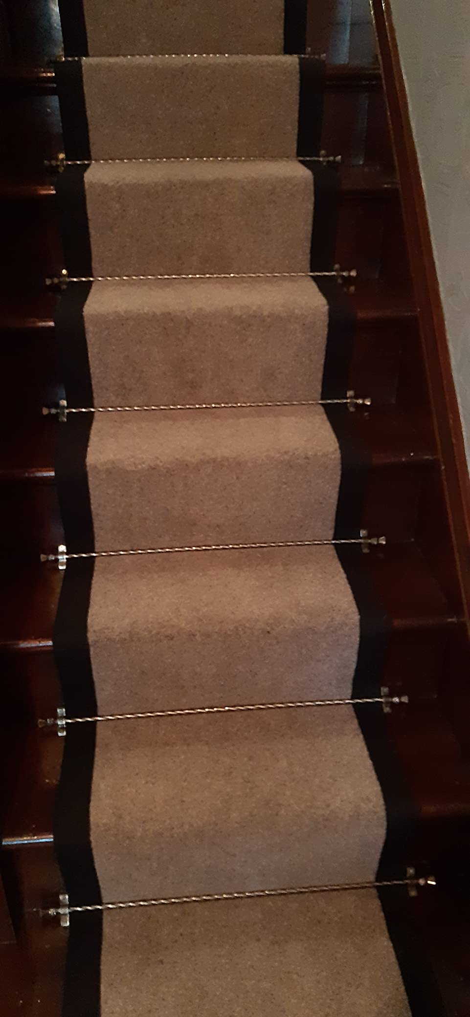 Candy Twist Quality Stair Rods 3/8" x 28.5" Antique Brass Rope bar ...