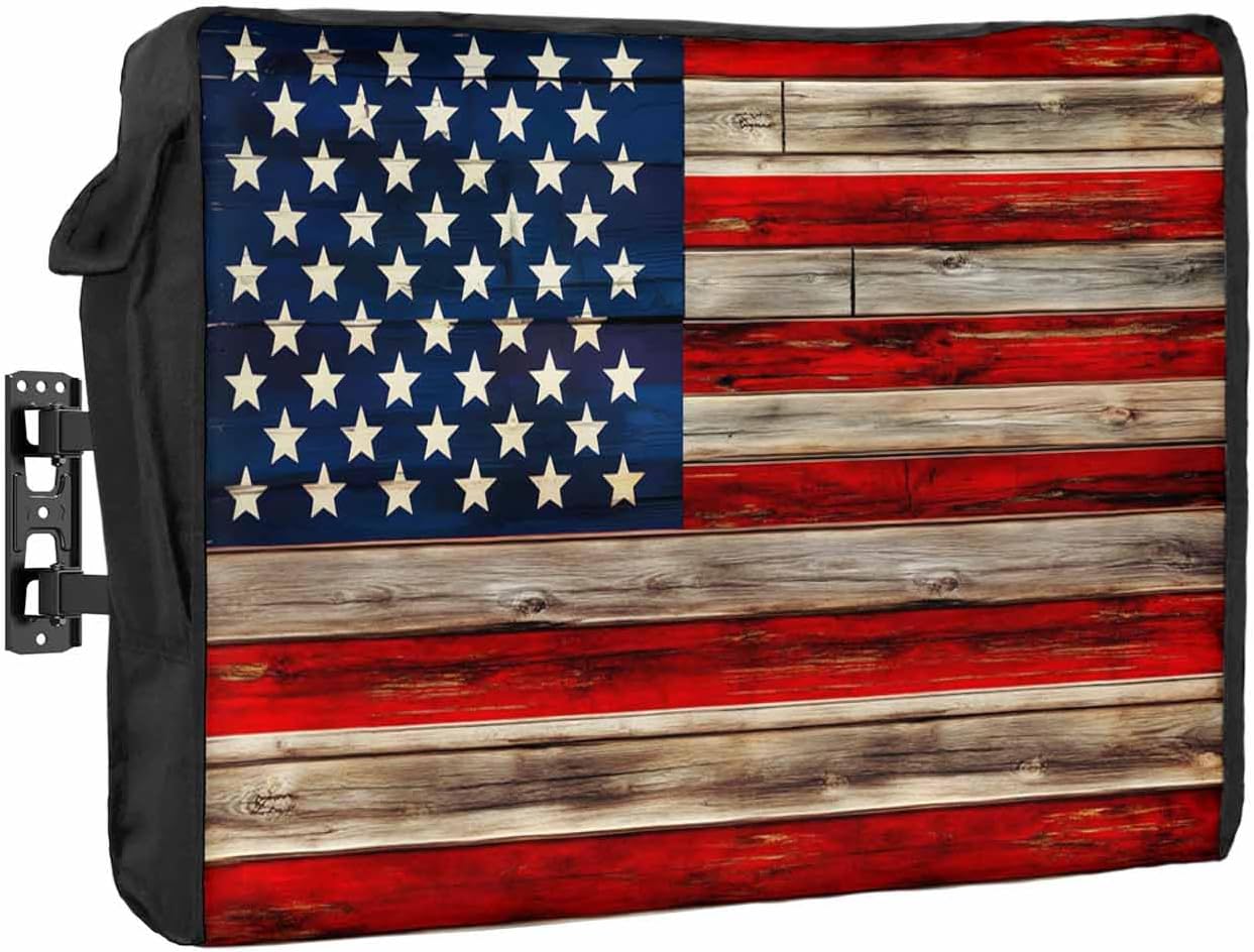 Amazon.com: American Flag Outdoor TV Cover 60 to 65 Inches Weatherproof ...