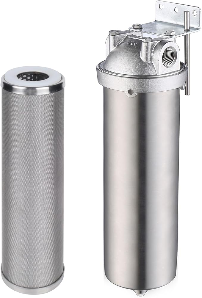 Amazon.com: Amwater NSF/ANSI 42 ertification Stainless Steel Filter ...
