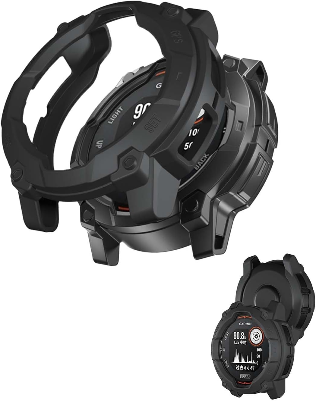 Amazon.com: Miimall Case Compatible for Garmin Instinct 3 Solar 50mm ...