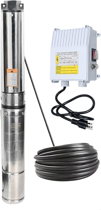 Deep Well Submersible Pump with Control Box 1HP 115V Well Pump ...