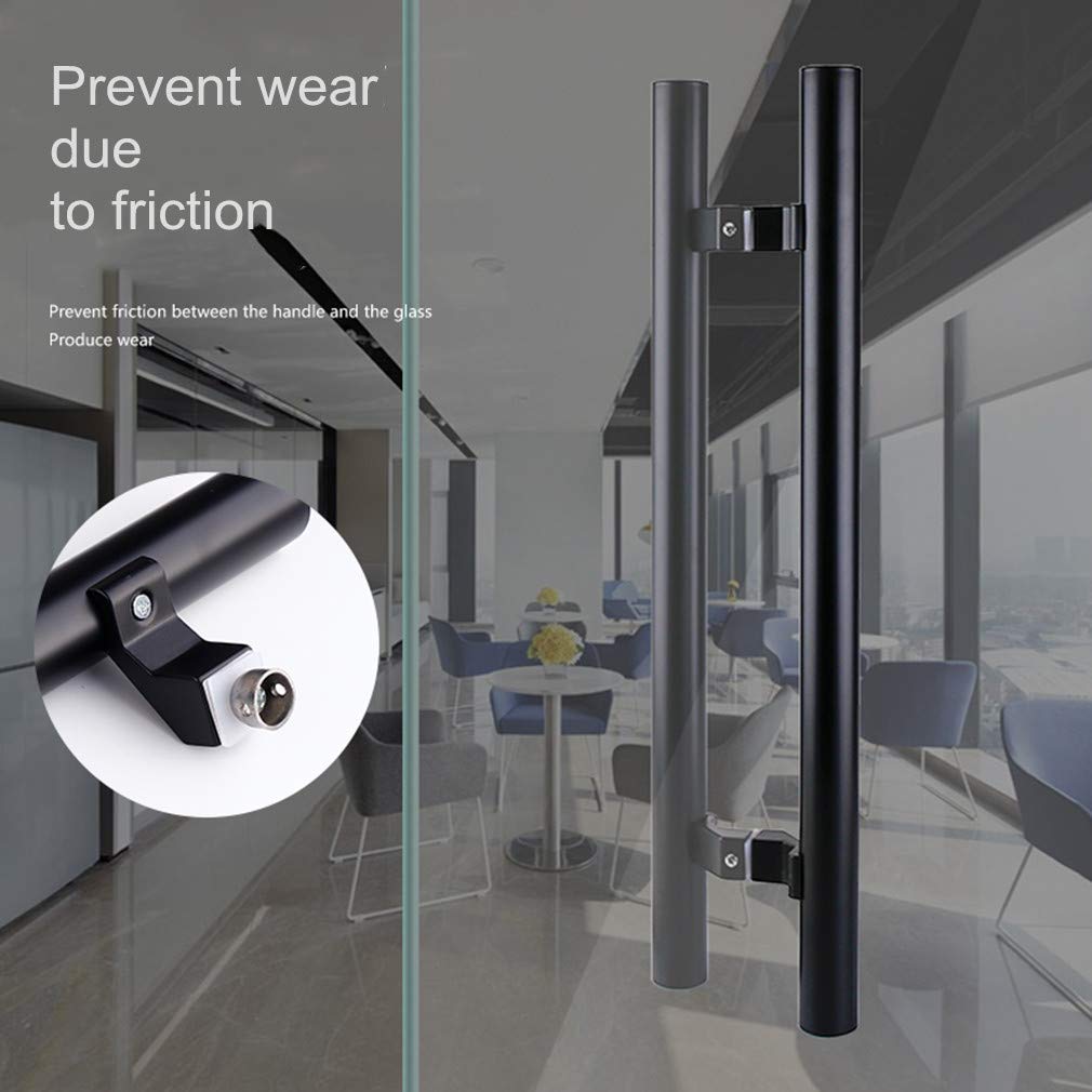 Buy LA1ASHOU Glass Door Handle Set,Heavy Duty Stainless Steel Double ...