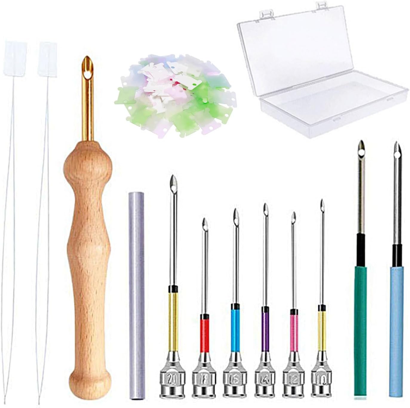 TecoKart 22PCS Punch Needle Set For Embroidery, 9 Sizes Punch Needle ...