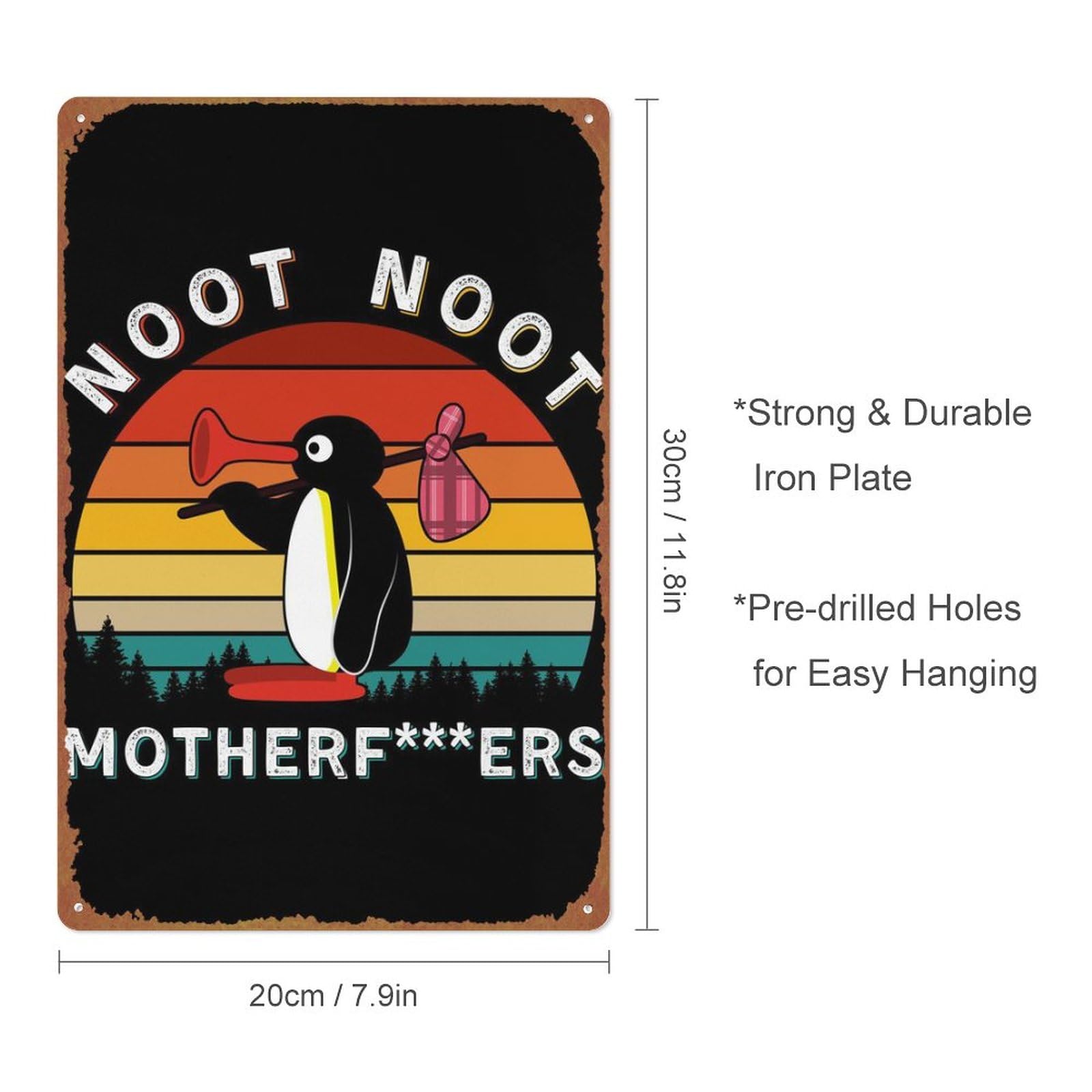 Snapklik.com : Noot Noot Pingu Movie Poster Metal Tin Sign Wall Decor Signs