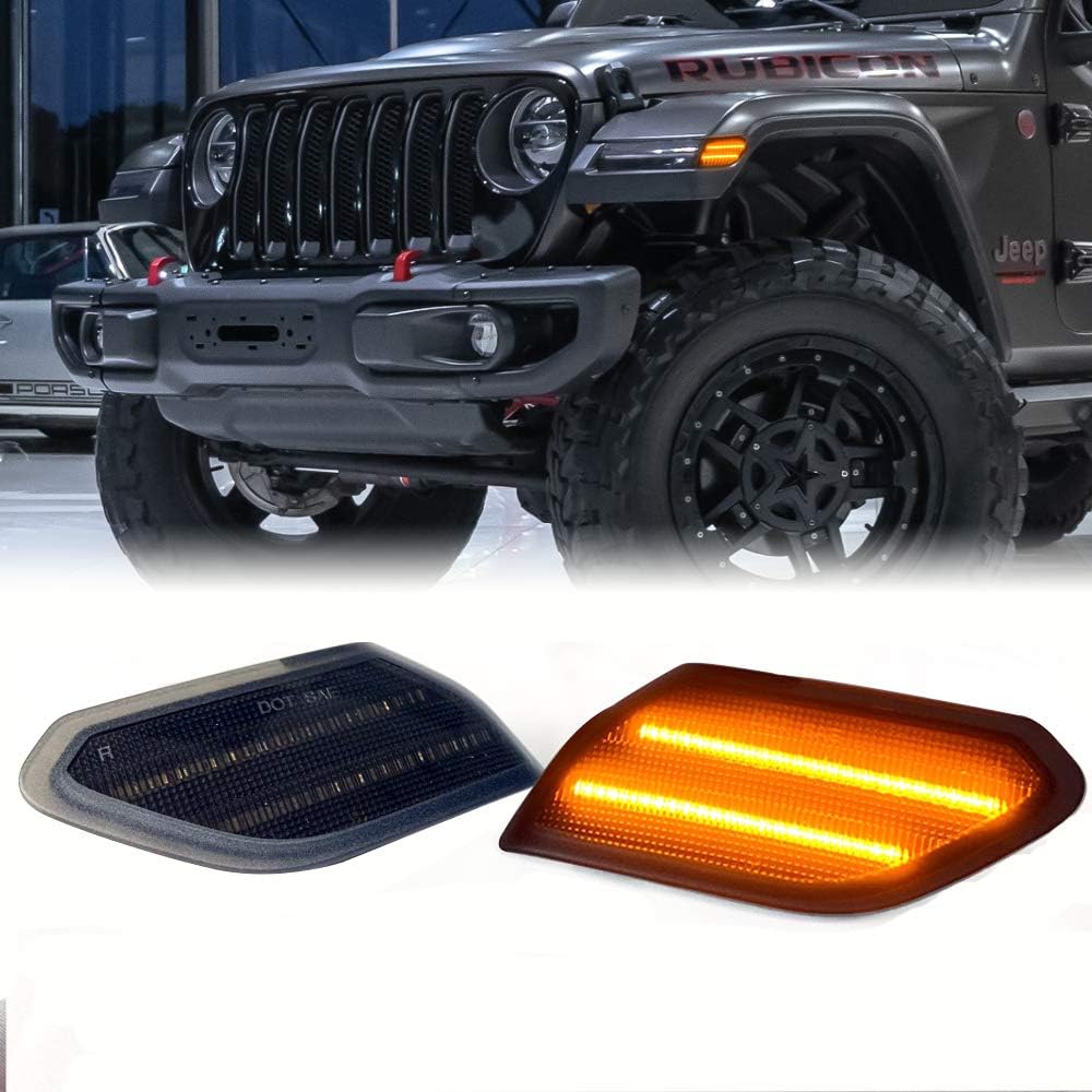 Amazon.com: ProTuningLab Front LED Side Marker For 2018-2021 Jeep ...