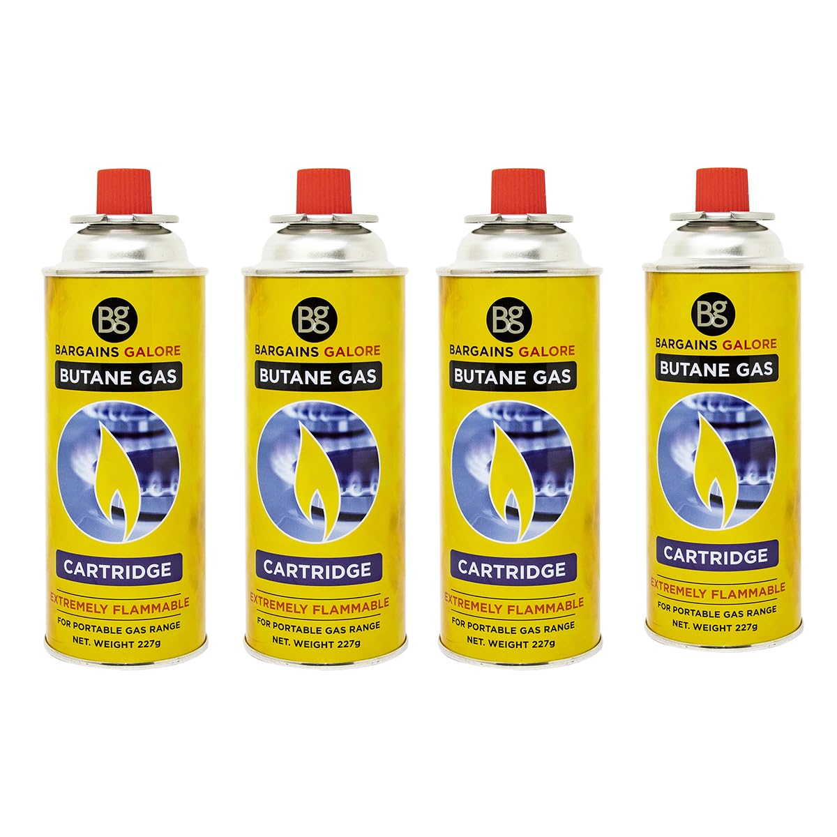 4 x Butane Gas Canisters - Suitable for Catering, Camping, Cooking ...