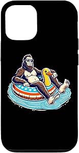 Amazon.com: iPhone 15 Bigfoot Sasquatch Duck Lover Pool Party Float ...