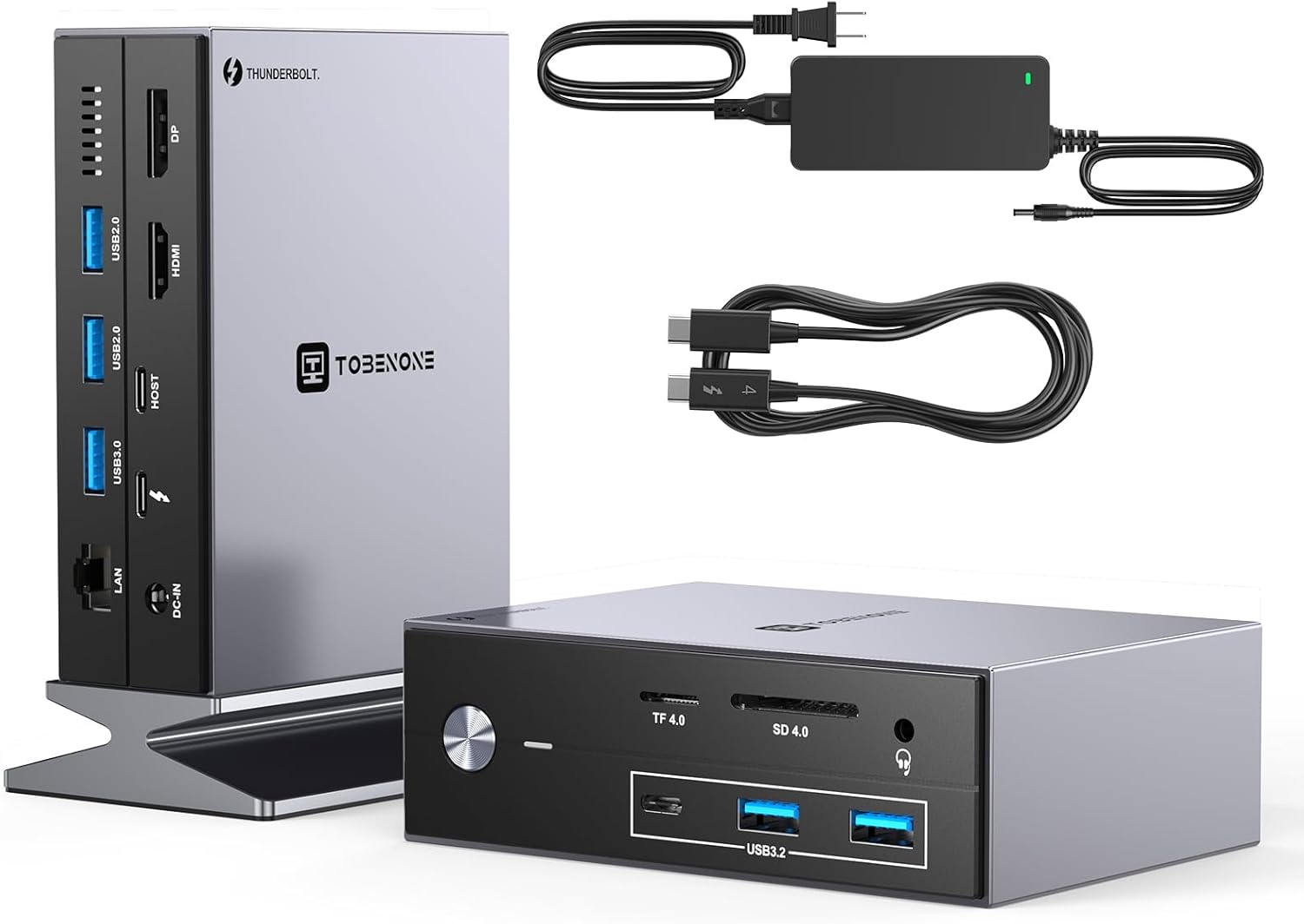 Amazon.com: TobenONE Thunderbolt 4 Dock with Power Adapter, Thunderbolt ...