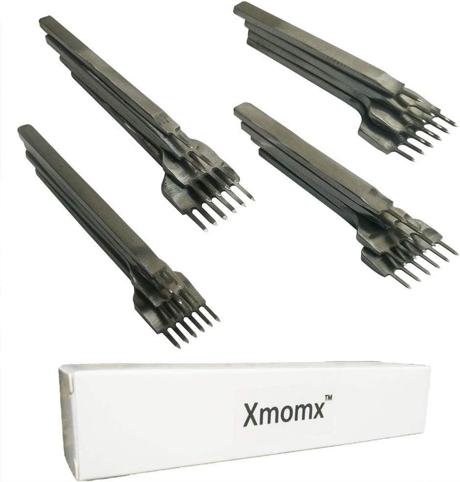 Amazon.com: Xmomx 1+2+4+6 Prong Graving Leather Craft Tools Hole Lacing ...