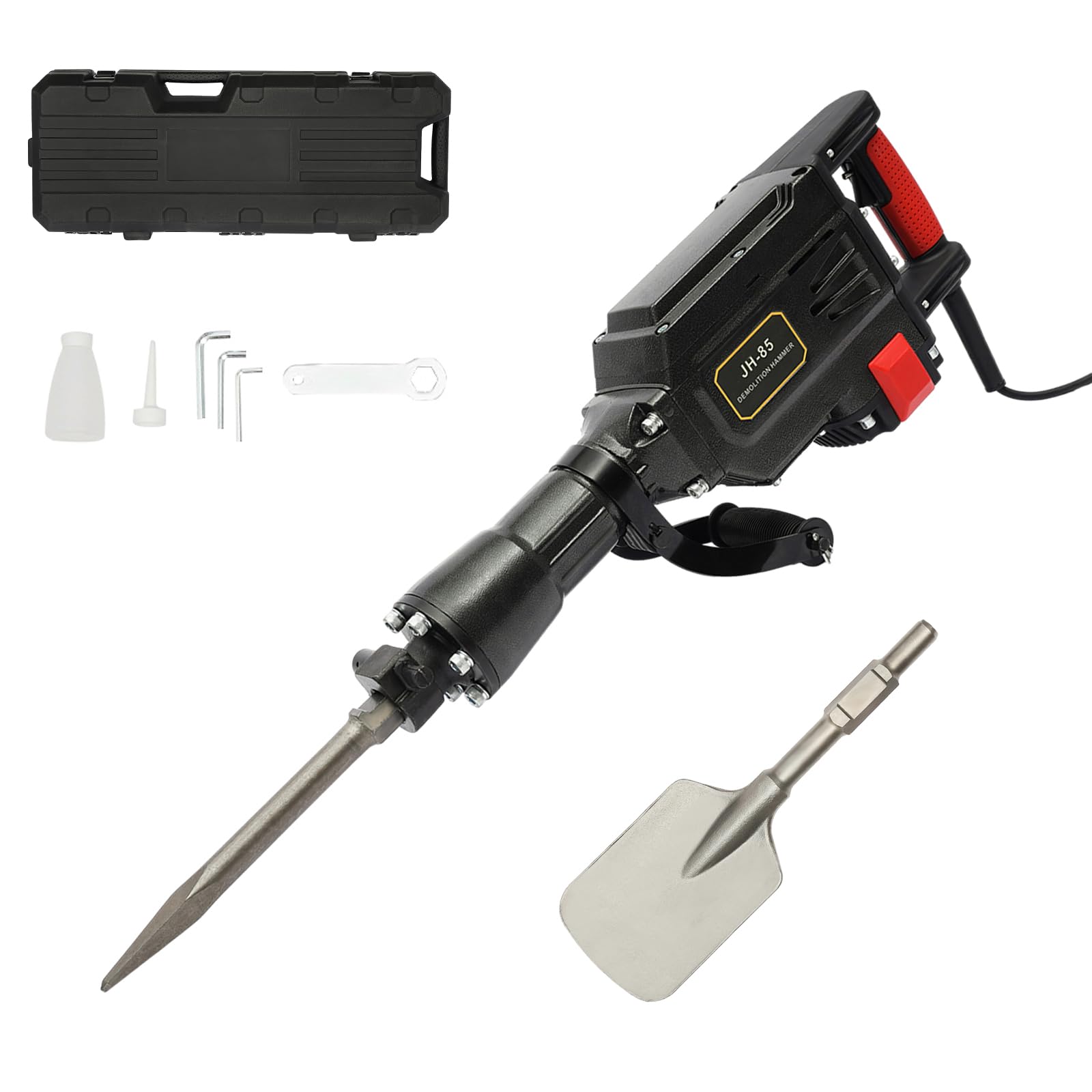 220V Electric Demolition Jack Hammer, 1700w Jack Hammer, Garden Tree Digger mit Scraping Chisel ...