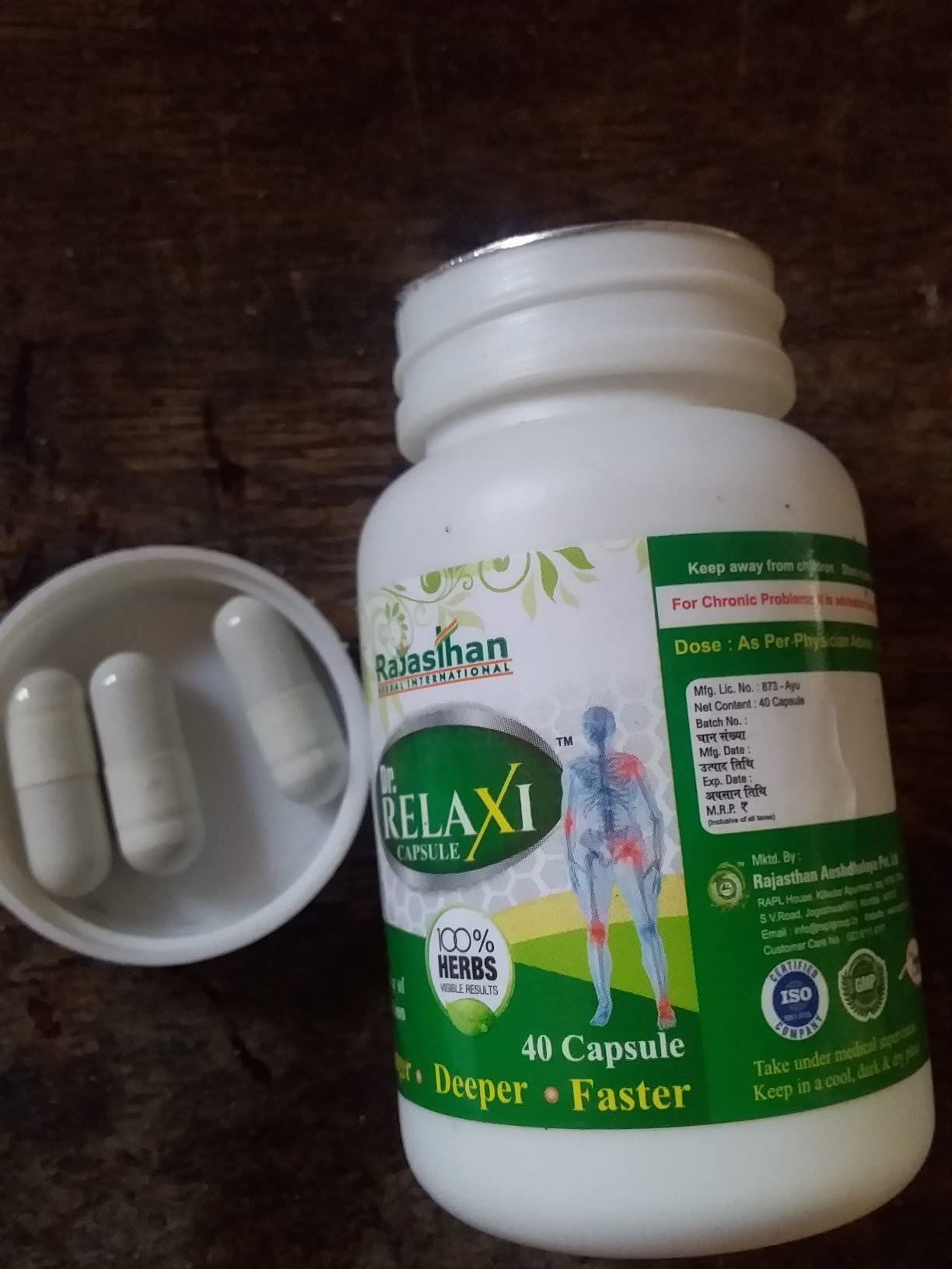 Dahuf Dr Relaxi Herbal Capsules for Joints Pain and Arthritis
