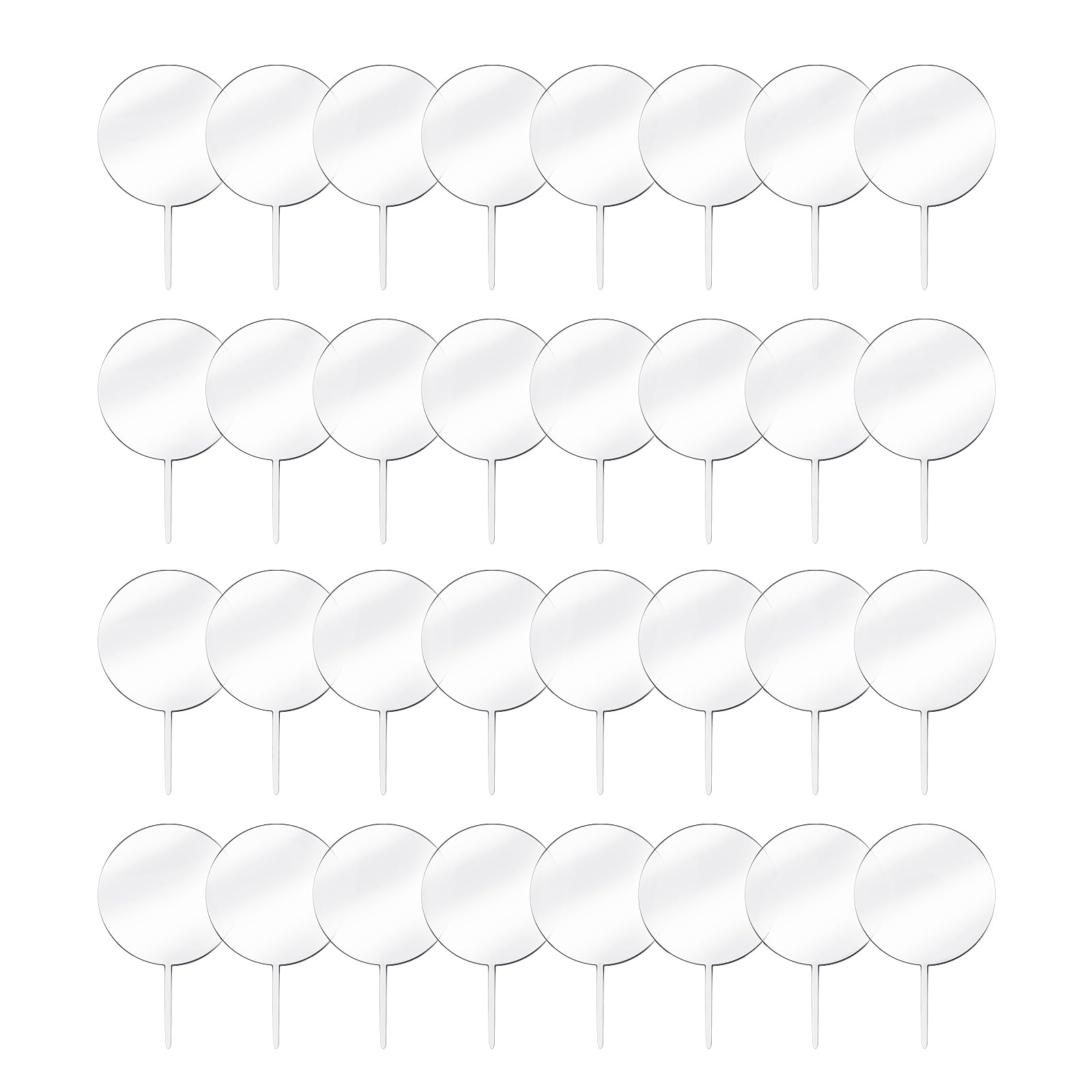 Amazon.com: 36 Pieces 2 Inch Circle Acrylic Cupcake Toppers DIY Clear ...