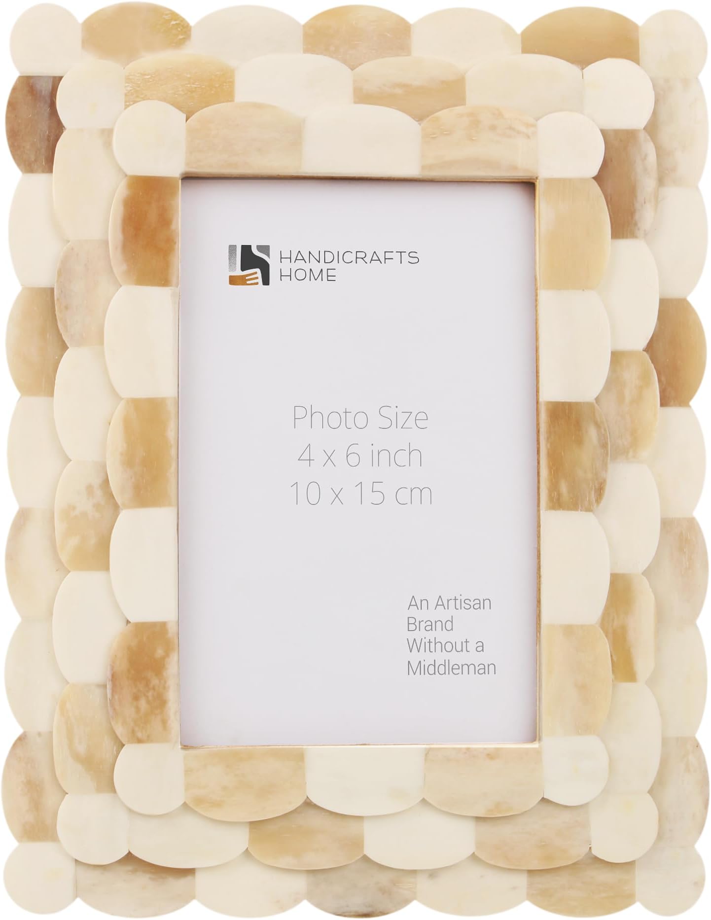 Amazon.com - Creative Co-Op Woven Resin, Ivory Photo Frame