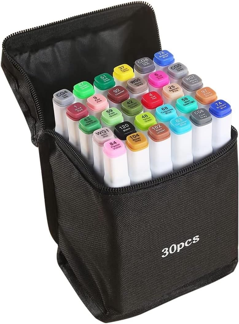 Corslet 24 Pc Dual Tip Broad and Fine Alcohol Markers Set Art Markers ...