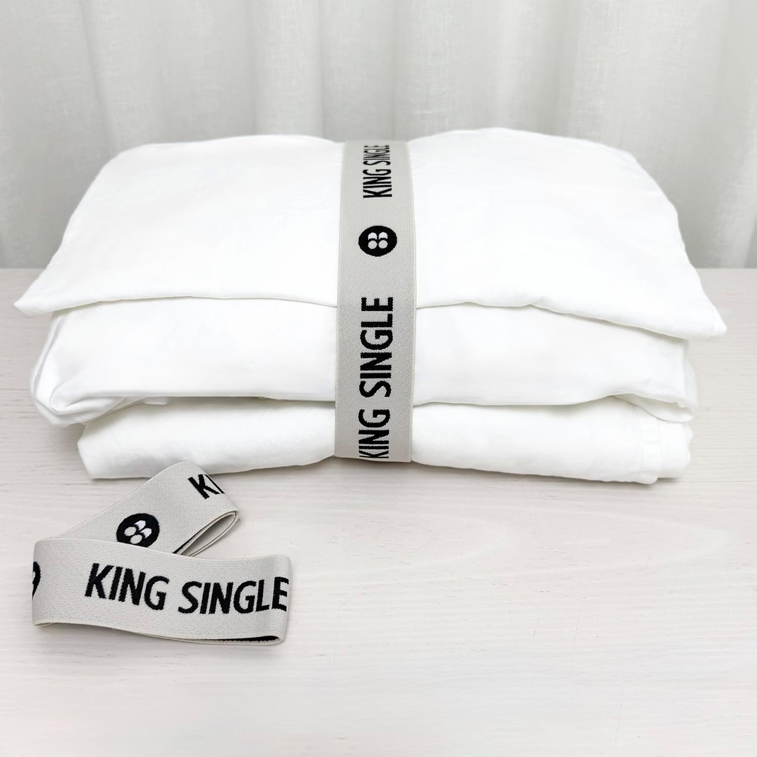 BEDDING BUNDLER Bed Sheet Organiser Bands | 2-Pack Premium Storage ...