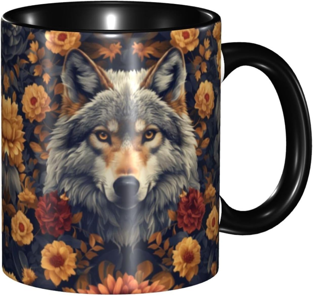 Amazon.com: Yrebyou Wolf Coffee Mug for Women Ceramic Tea Cup Novelty ...
